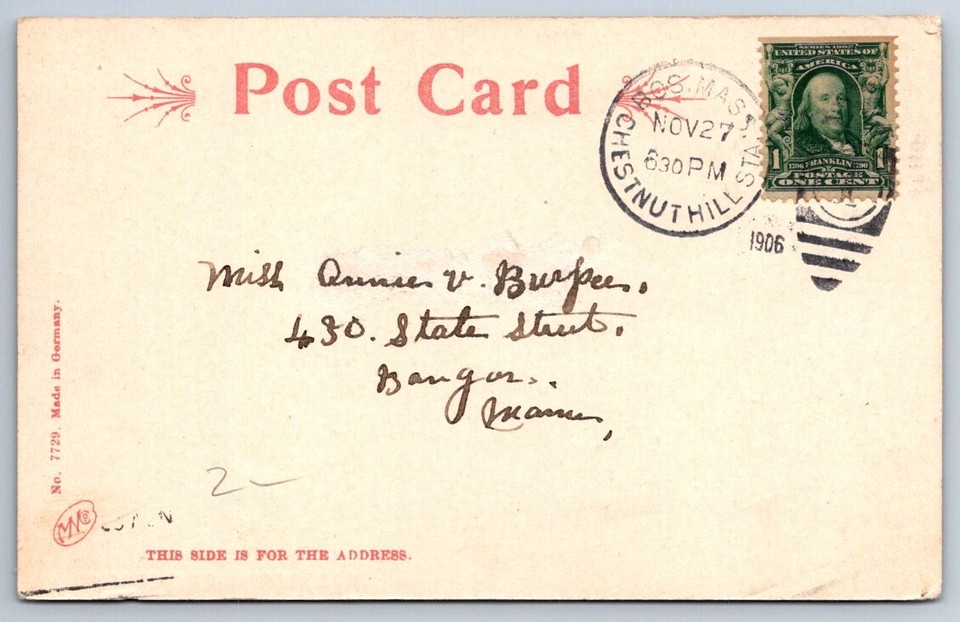 Interior Of Mission Church, Roxbury, Massachusetts, Antique 1906 ...