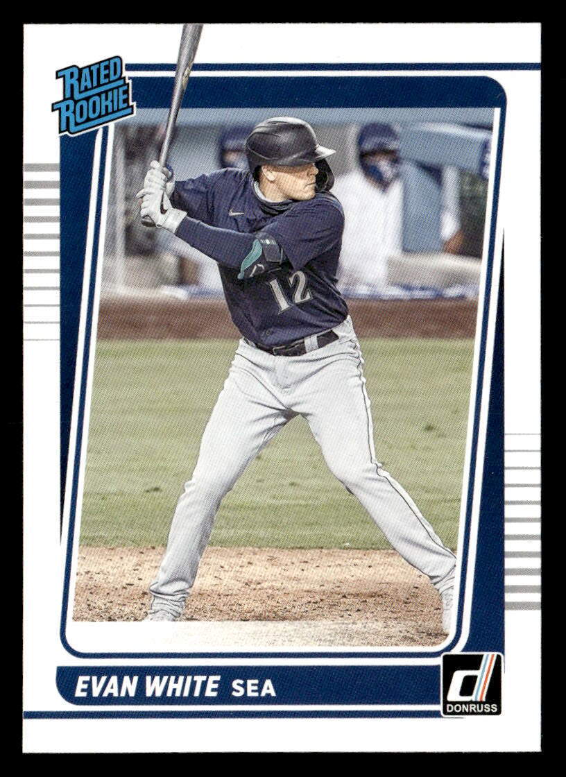 Evan White 2021 Donruss Rookie Card #60 Seattle Mariners | eBay