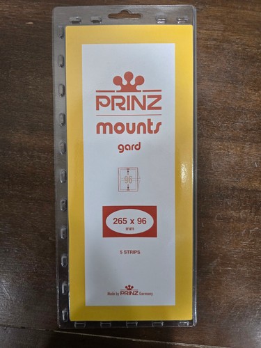 Prinz Stamp Mounts - 96x265 mm - 5 Strips - Black | eBay