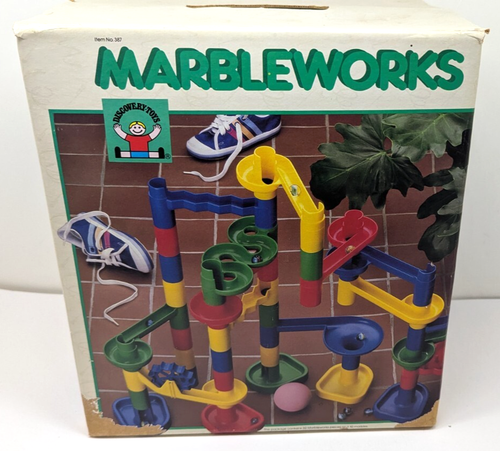 Vintage MarbleWorks #387 Discovery Toys Marble Run Obstacle Course | eBay