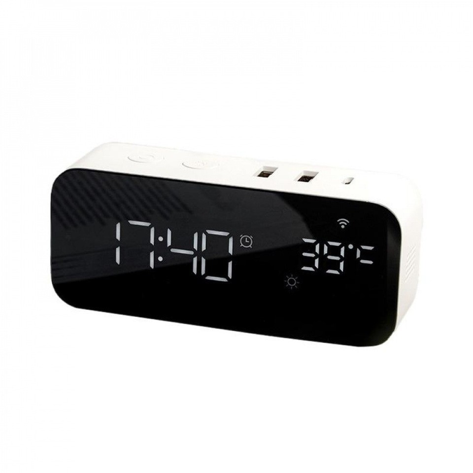 Tuya WiFi Smart Alarm Clock USB Desktop Alarm Clock Timer App Voice ...