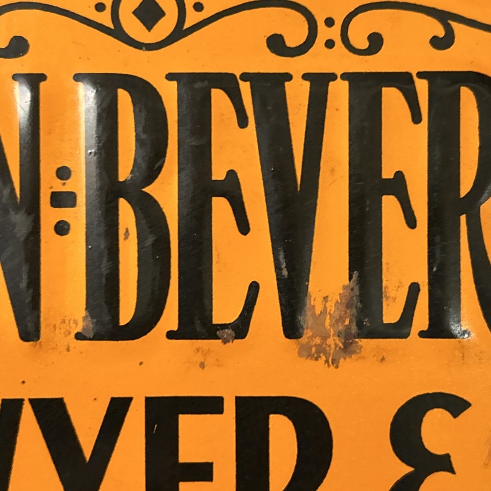 Clinton Beverages MT Dwyer & Son Antique Tin Sign Early 1900s RARE ...