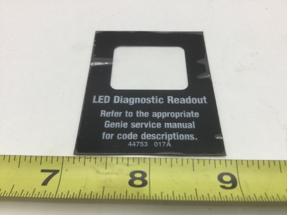 44753 Genie LED Readout Lable Decal SK31191211JE | eBay
