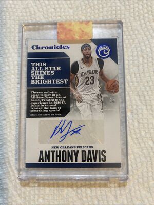2017-18 Panini Chronicles Auto 20/75 Blue Anthony Davis #CA-ADV Auto ...