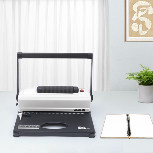 Spiral Coil Binding Machine-Hole Punch 46 Holes Binder W/ Electric Coil ...