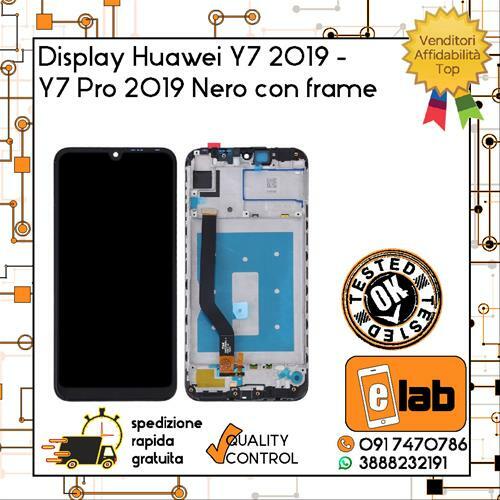 LCD TOUCH SCREEN DISPLAY PER HUAWEI Y7 2019 NERO CON FRAME DUB-LX1 LX2 ...