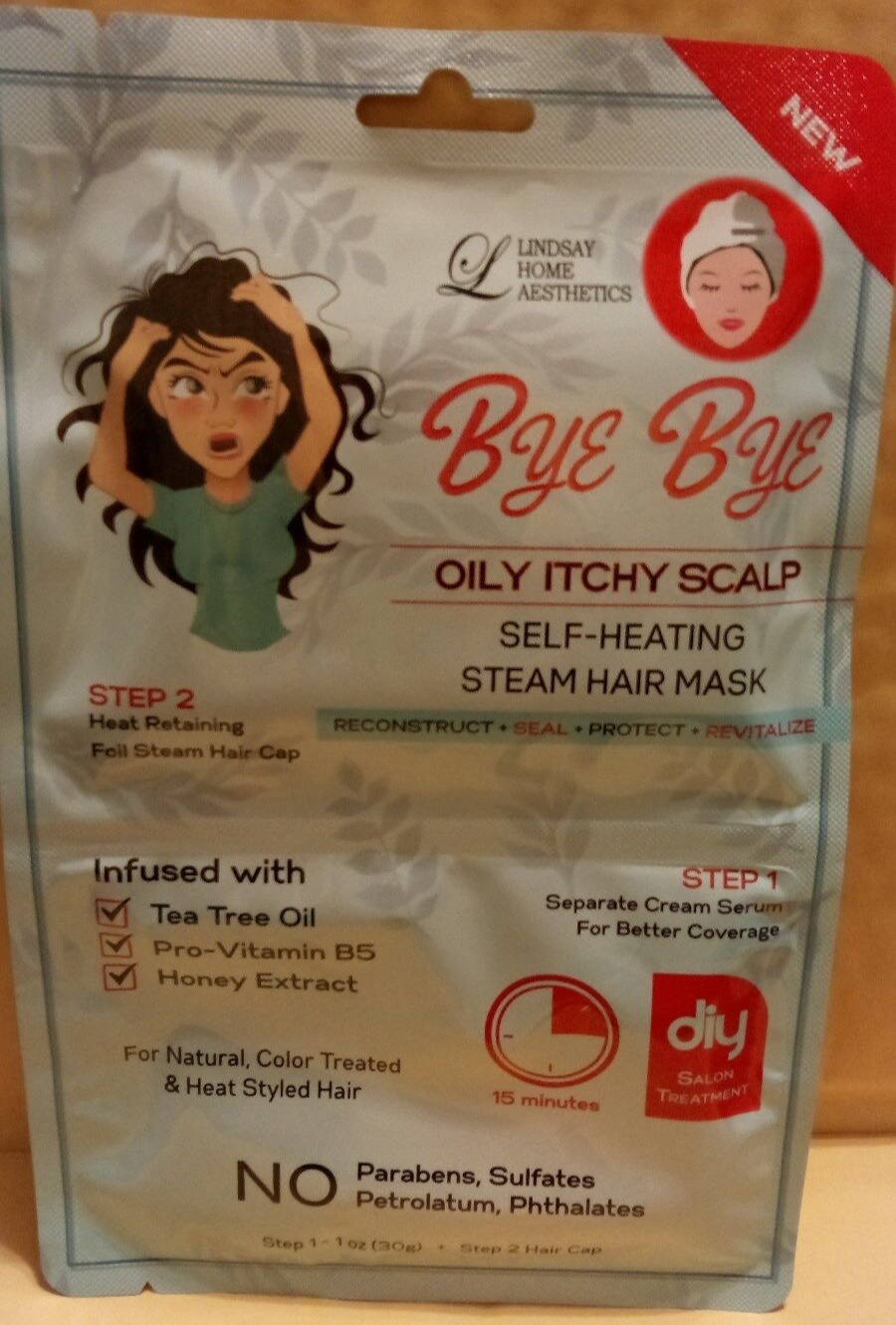 Lindsay Home Aesthetics Bye, Bye Oily, Itchy Scalp Self Heating Hair ...