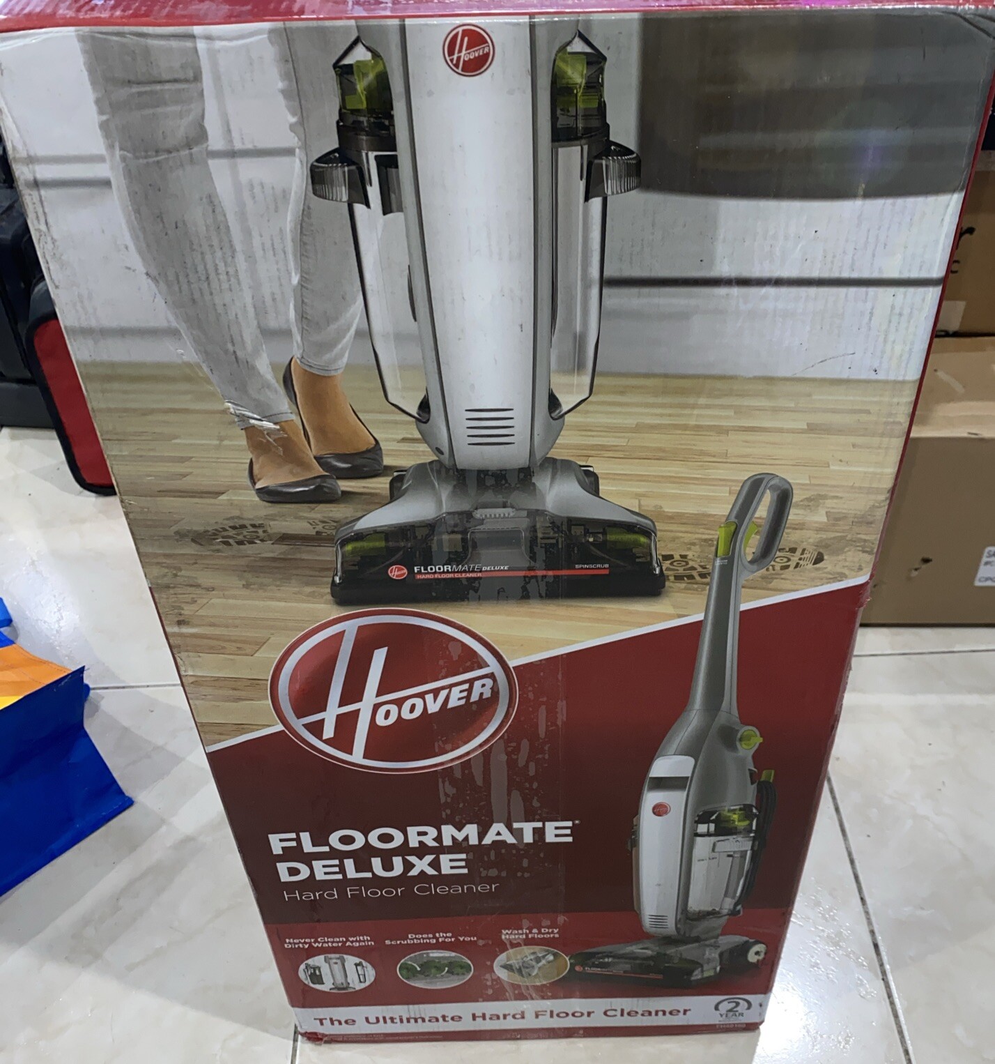 Hoover FloorMate Deluxe Hard Floor Cleaner - Silver/Green (FH40160) for ...