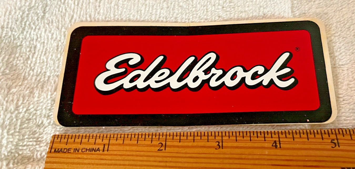 VTG Edelbrock Original Decal Man Cave Hot Rod Drag Racing 5" | eBay