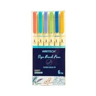 WRITECH Sign Brush Pen Set Natural Colors Flexible Top 6/Pk School ...