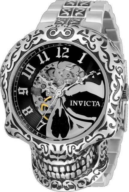 Invicta Men's 50mm Skull Artist Series Skeletonized Dial Watch SS for ...