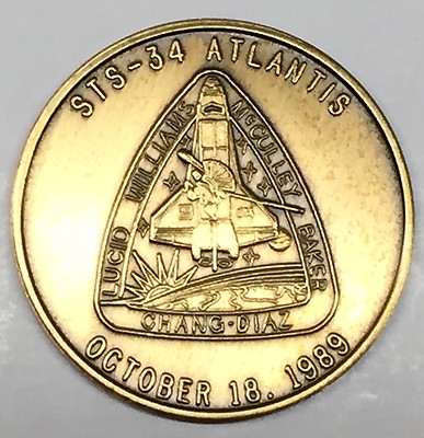 N034 NASA SPACE SHUTTLE COIN / MEDAL, ATLANTIS, STS-34 | eBay