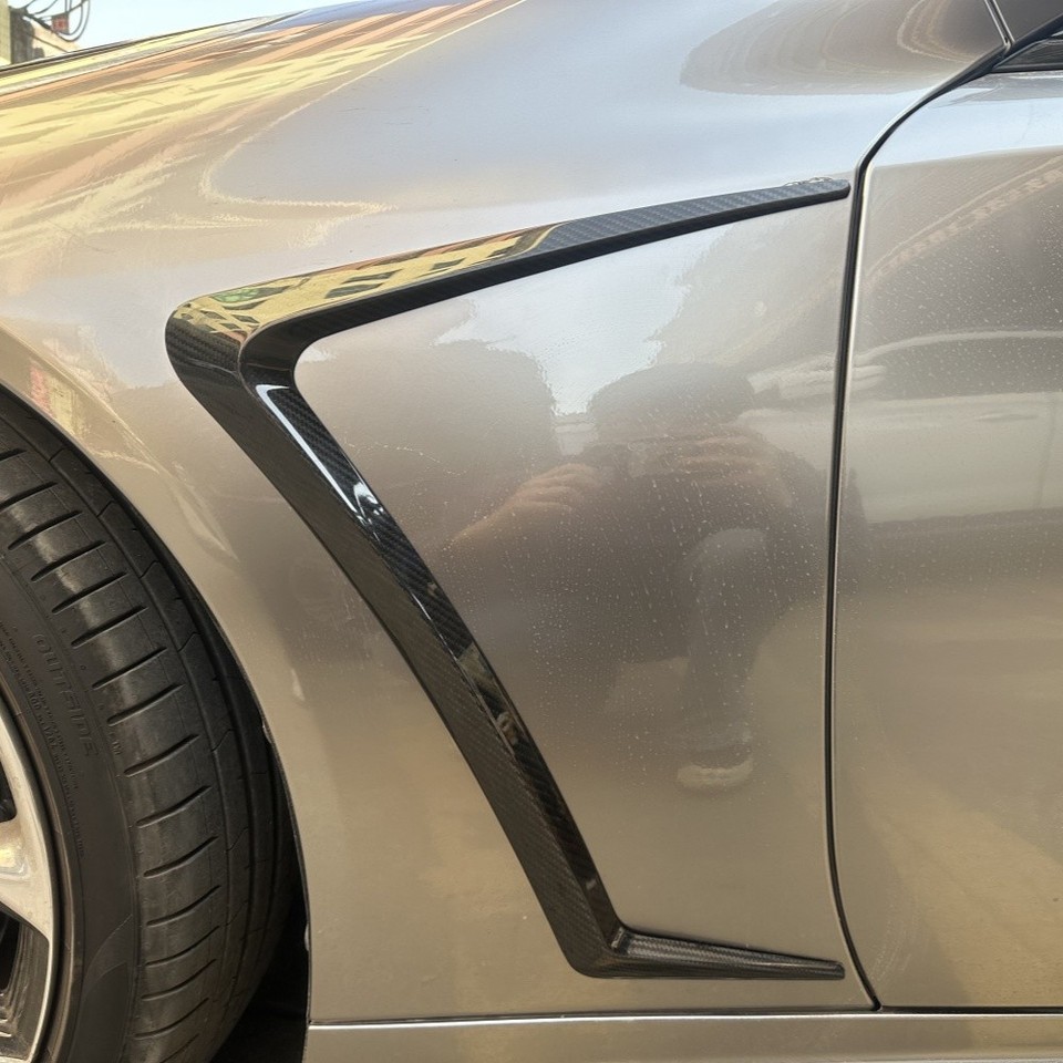 Dry Carbon fiber body kits Front Rear Canards For Lexus LC500 LC500H ...