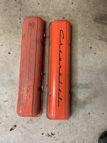 Chevy Small Block Script Valve Covers 283,327 | eBay
