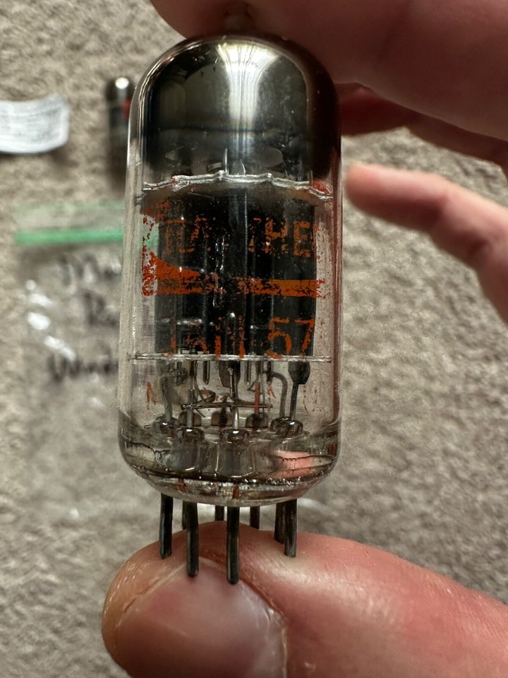Raytheon JAN 5751 Windmill getter 3X Mica matched pair vacuum tube ...