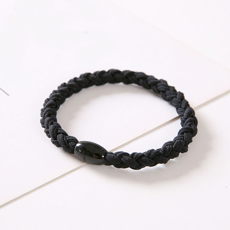 Two Tone Twist Braided Hair Ring Hair Rope High Elastic Rubber Bands ...