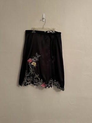 Vintage Vertigo Paris Embroidered Floral Skirt 10 | eBay
