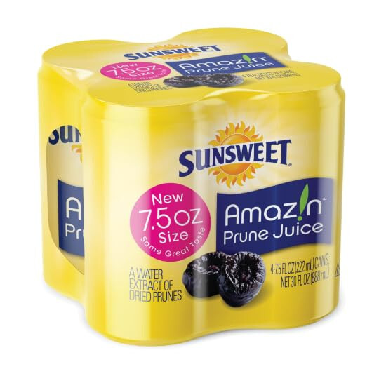 Sunsweet Amazin Prune Juice Small Cans - Water Extract of Dried Prunes ...