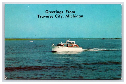 Postcard: MI Fishing Boat, Greetings From Traverse City, Michigan ...