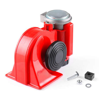 12V 115dB Red Compact Dual Tone Electric Pump Loud Siren Vehicle for ...