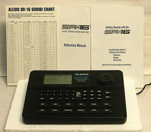 Alesis SR-16 Classic 24 Bit Drum Machine PSU and Manuals, tested in ...