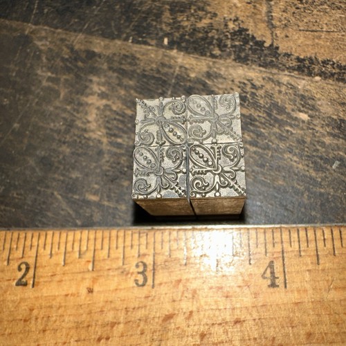 4 Lead Print Blocks ( Intricate Borders ) Elegant Design! Beautiful | eBay