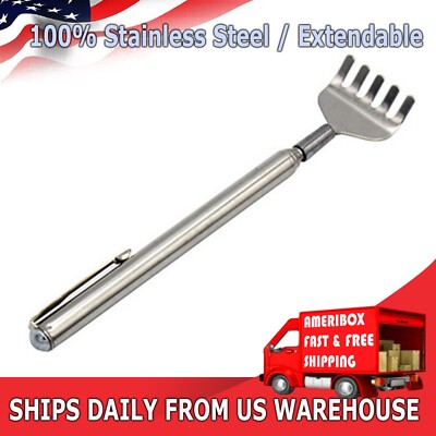 Metal Stainless Steel Back Scratcher Telescopic Extendable Claw ...
