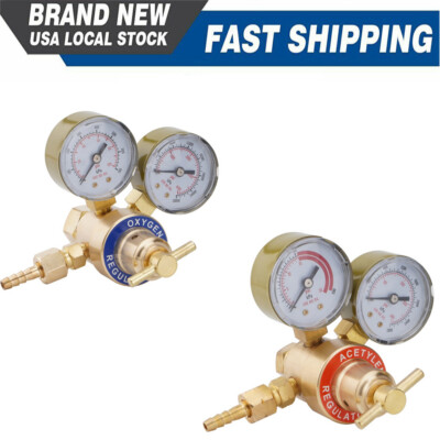 Oxygen Acetylene Regulator Set CGA540 and CGA200 Inlet Connection for ...