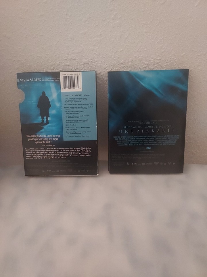 Unbreakable (DVD, 2001, 2-Disc Set, Vista Series) Pre-Owned Tested ...