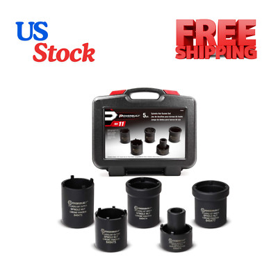 Powerbuilt Spindle Nut Socket Tool Kit 5 Piece Remove Spindle Nuts ...