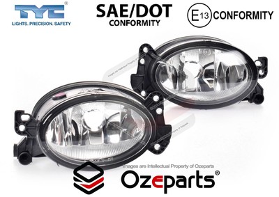 Pair LH+RH Fog Light spot Driving Lamp Oval For Mercedes Benz E Class ...