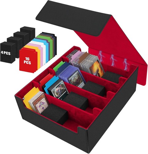 3400+ Trading Card Storage Box,Storage Box for Top Loaders Hold 616+,PU ...
