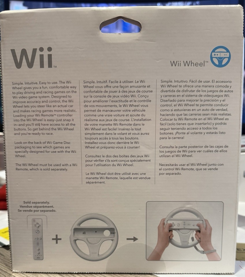NEW Nintendo Wii Wheel Mario Kart WHITE | eBay