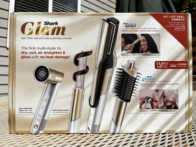 Shark Glam Hot Tool Air Styling Drying System, with Silki Straightener ...