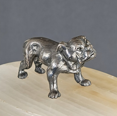 Antique 1907 Sampson & Mordan Sheffield 925 Sterling Silver Bulldog ...
