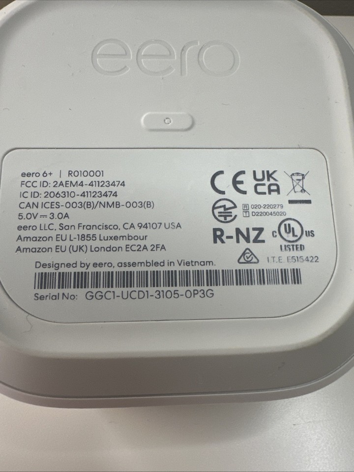 Eero 6 Plus Dual Band Mesh Wi-Fi 6 Router R010001 - No Retail Box | eBay