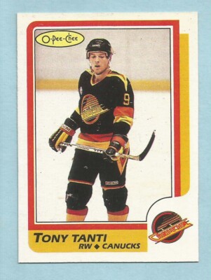1986-87 O-Pee-Chee OPC Hockey Tony Tanti #120 Vancouver Canucks NM/MT ...