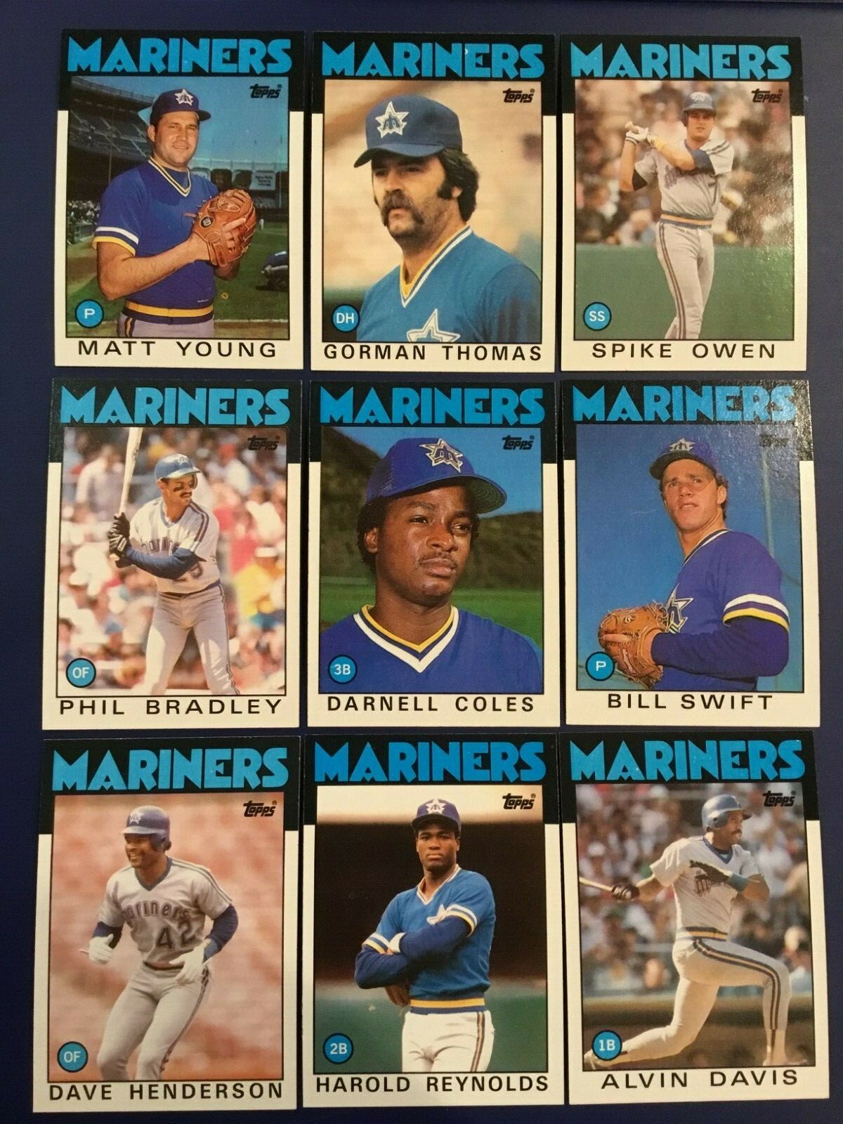 1986 Topps SEATTLE MARINERS Complete Team Set 30 REYNOLDS, SWIFT ROOKIE ...