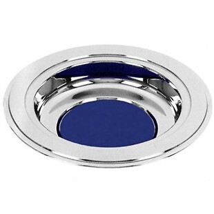 Silver Tone Offering Plate, Blue Pad | eBay