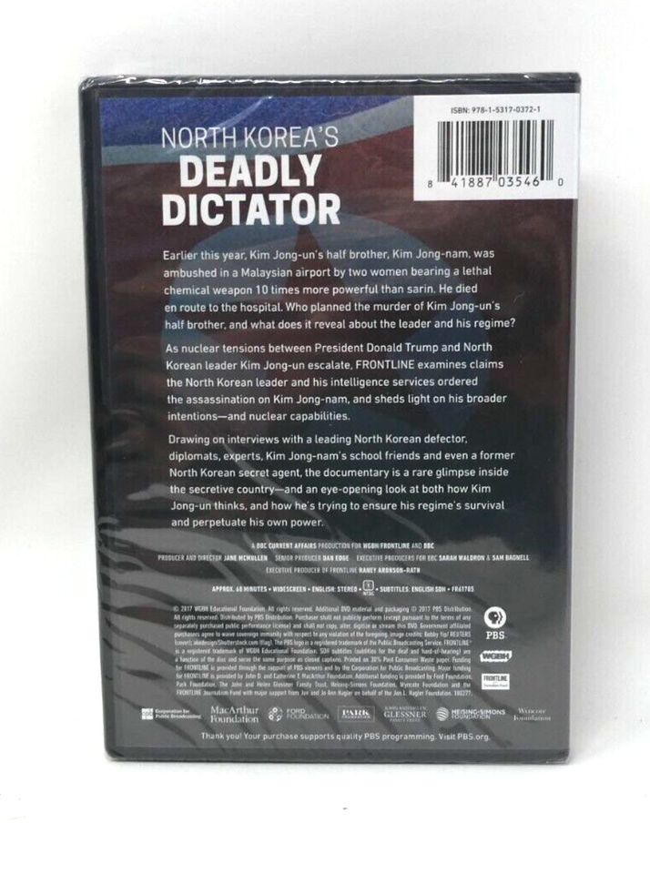 FRONTLINE: North Koreas Deadly Dictator DVD. New Sealed PBS Documentary ...