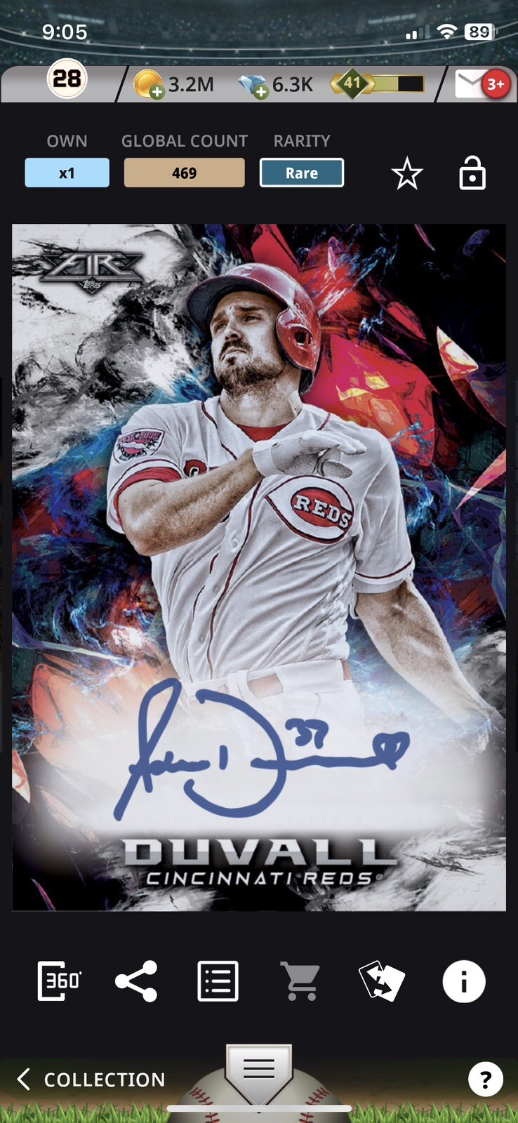 TOPPS BUNT 2018 - ADAM DUVALL FIRE SIG, CINCY REDS WAVE 1, 469cc ...