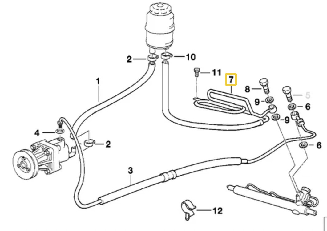 Power Steering Parts Diagram