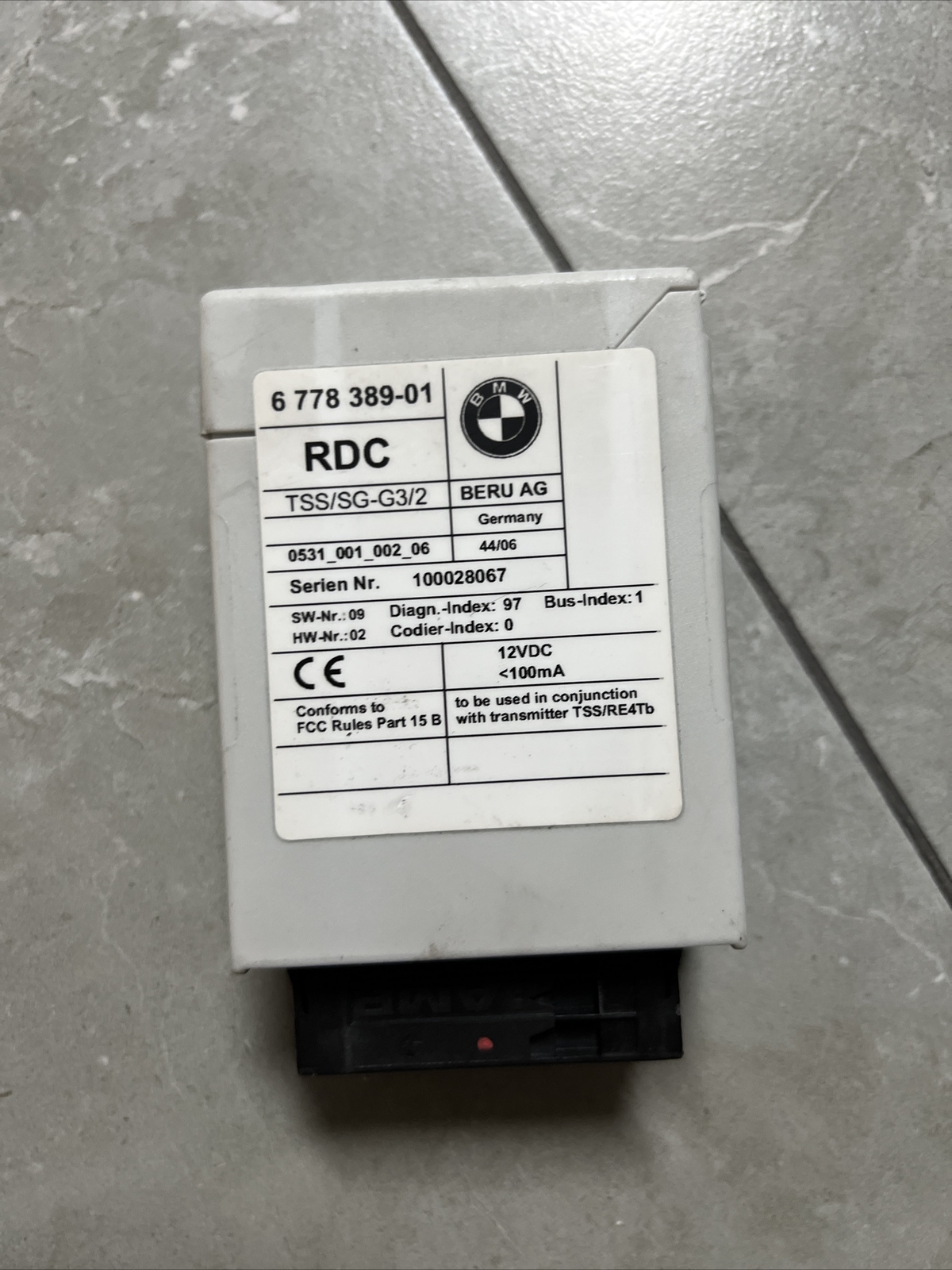 06-10 BMW X3 Tire Pressure Monitor Control Module TPMS ECU OEM 6778389 ...