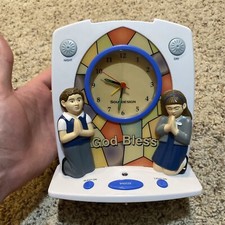 Soundesign 3126W God Bless My Family Prayer Alarm Clock Prays English ...