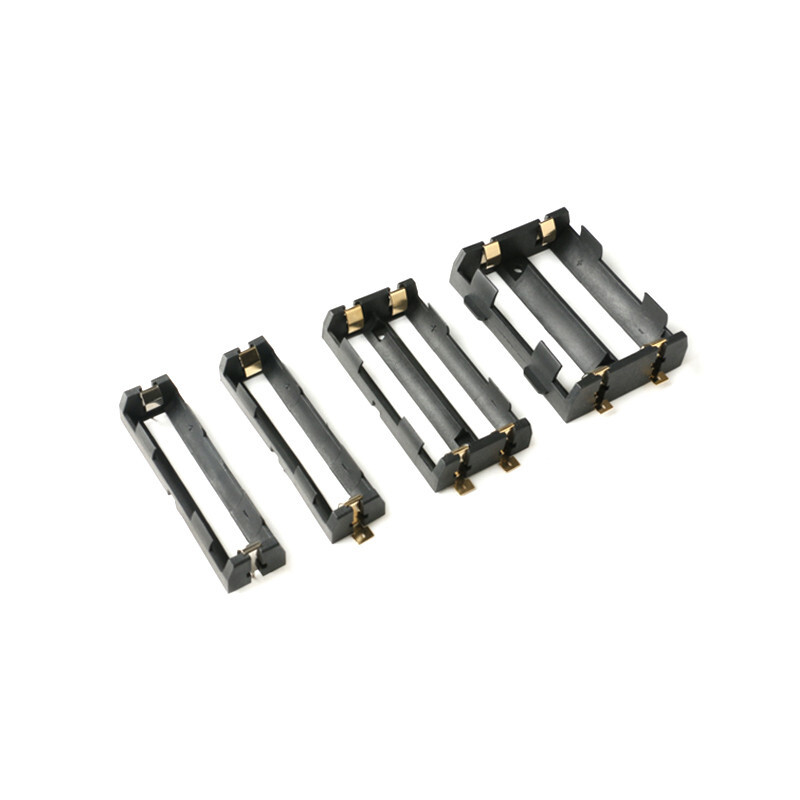 1 2 Cell 18650/26650 SMD SMT Open Battery Holder Case Storage Box Gold ...