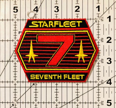 Star Fleet Seventh Fleet Iron on/Sew on Patch 4" X 3" | eBay