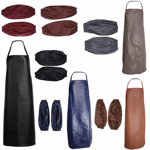 7 Color Adjustable Apron Oversleeves Butcher Waiter Chef Kitchen ...