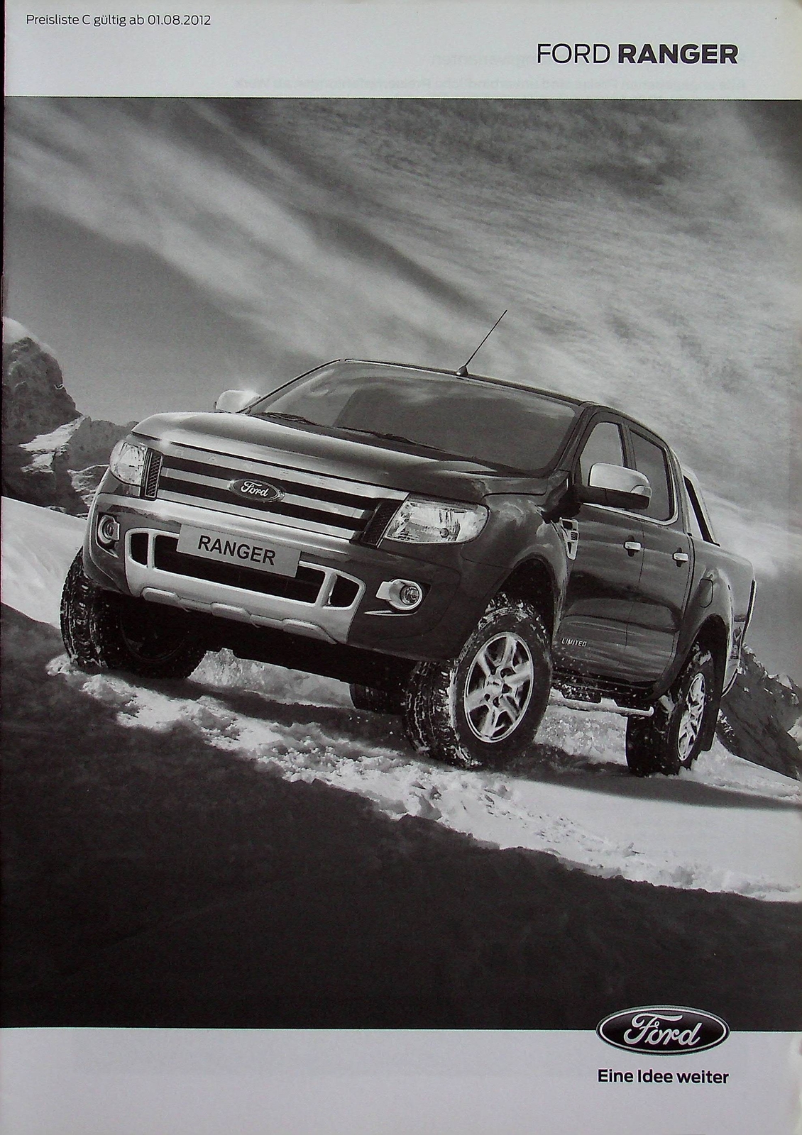 258582) Ford Ranger - Preisliste & Extras - Prospekt 08/2012 | eBay.de