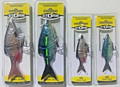 Storm Live Kickin' Shad 5" or 3" Bleeding Roach or Blue Steel Shad ...
