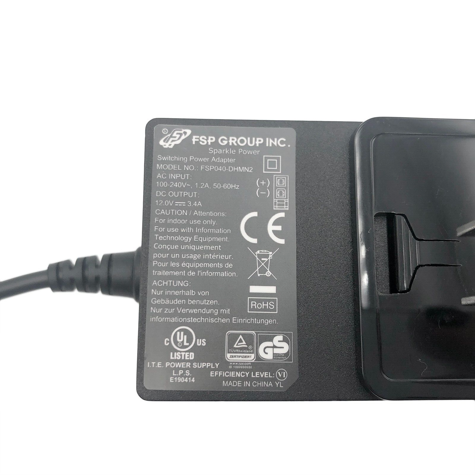 Genuine FSP NCR 2-Pin Plug FSP040-DHMN2 Wall Power Suppply Adapter 12V ...